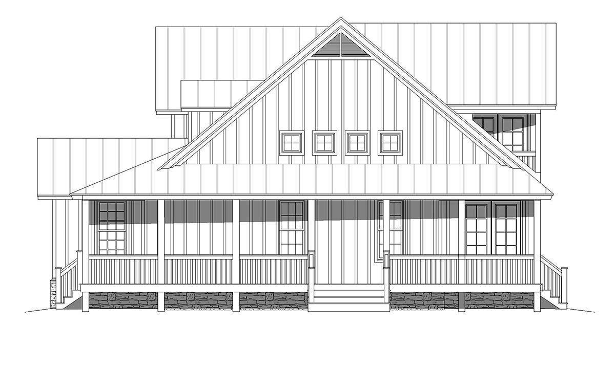 House Plan 80986 - Traditional Style with 3019 Sq Ft, 3 Bed, 2 Ba ...