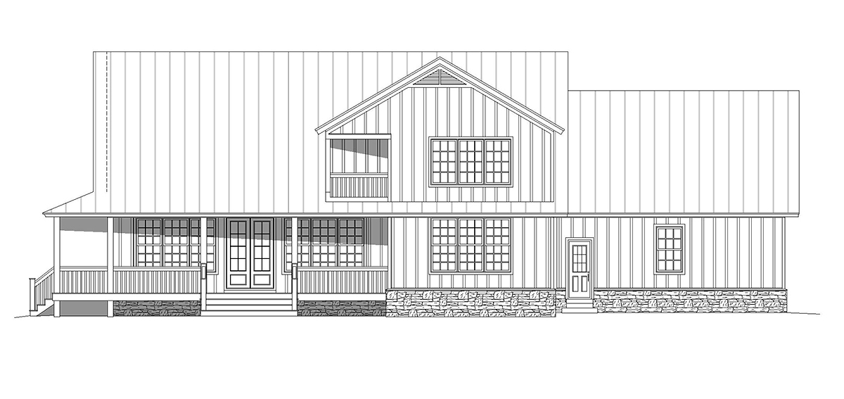 House Plan 80986 - Traditional Style with 3019 Sq Ft, 3 Bed, 2 Ba ...