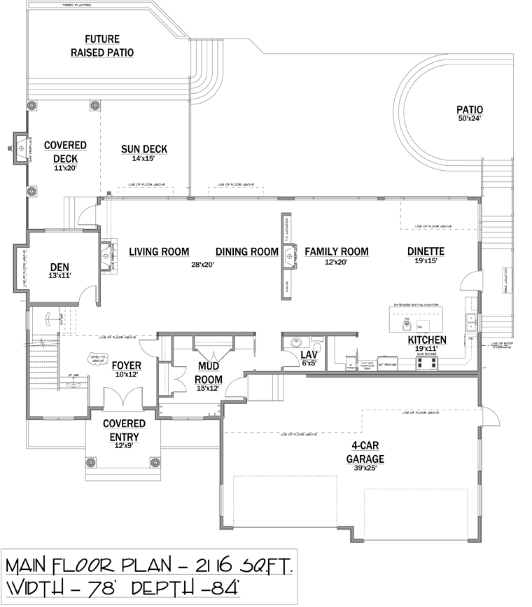 House Plan 81149 - Traditional Style with 4200 Sq Ft, 4 Bed, 3 Ba ...