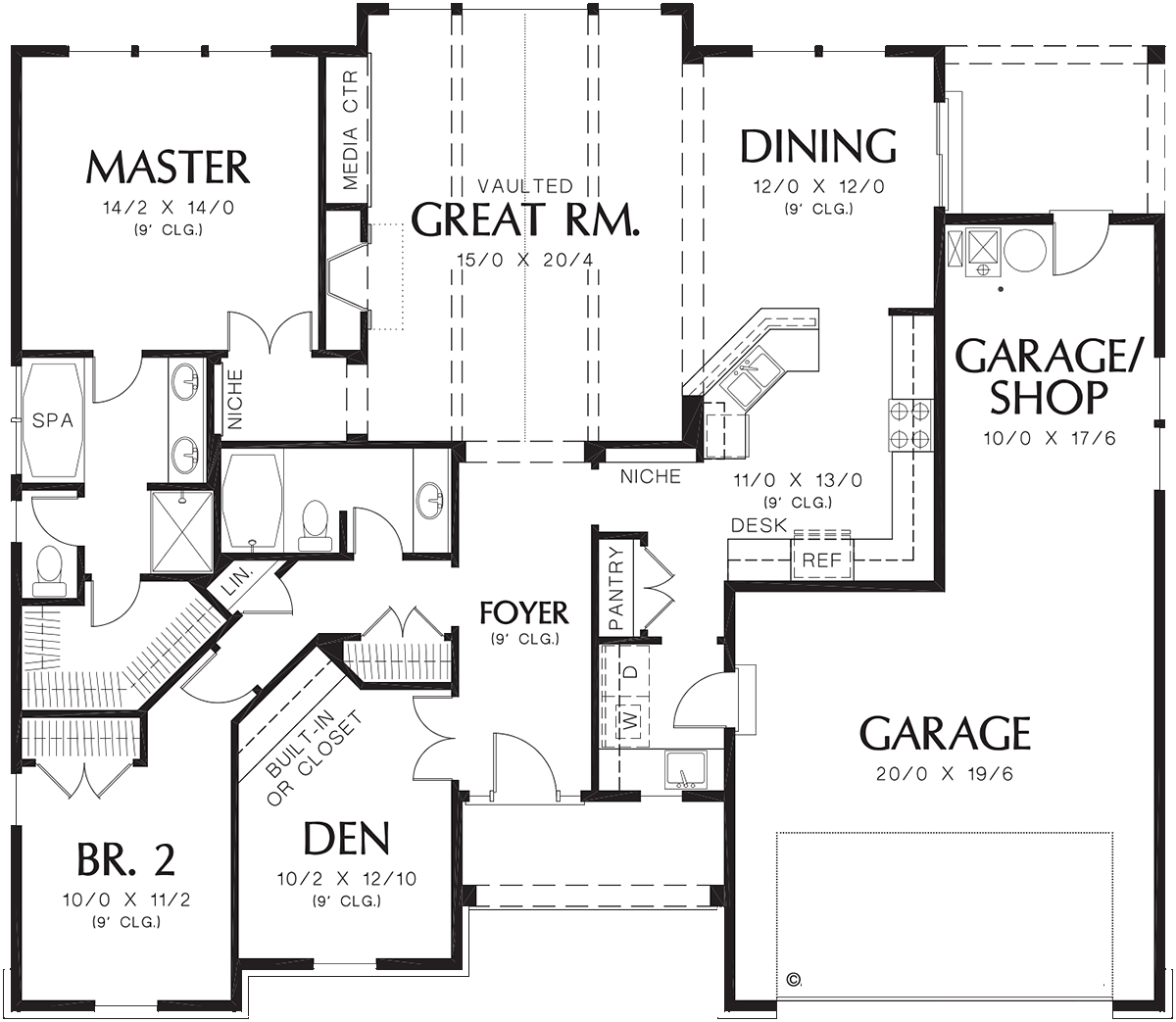 House Plan 81237 - Craftsman Style with 1728 Sq Ft, 2 Bed, 2 Bath ...