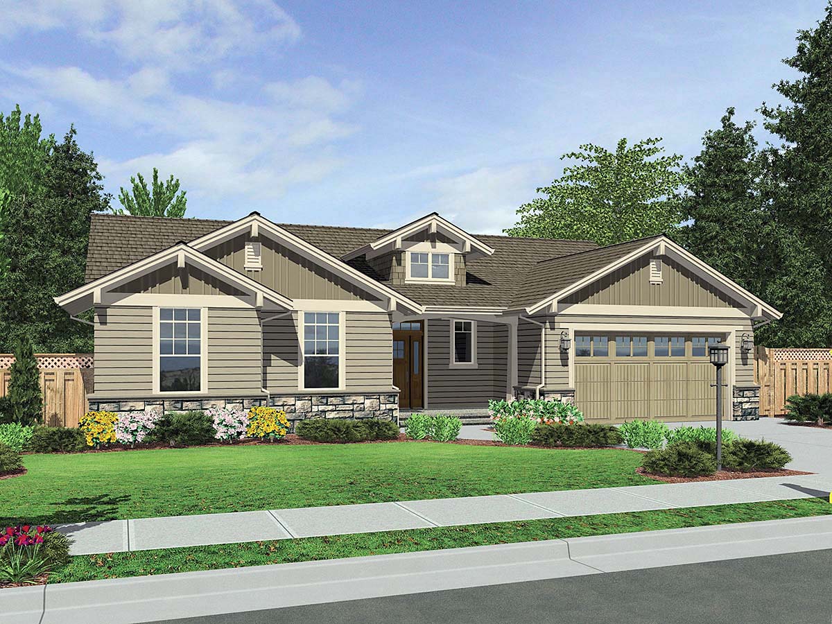House Plan 81237 - Craftsman Style with 1728 Sq Ft, 2 Bed, 2 Bath ...