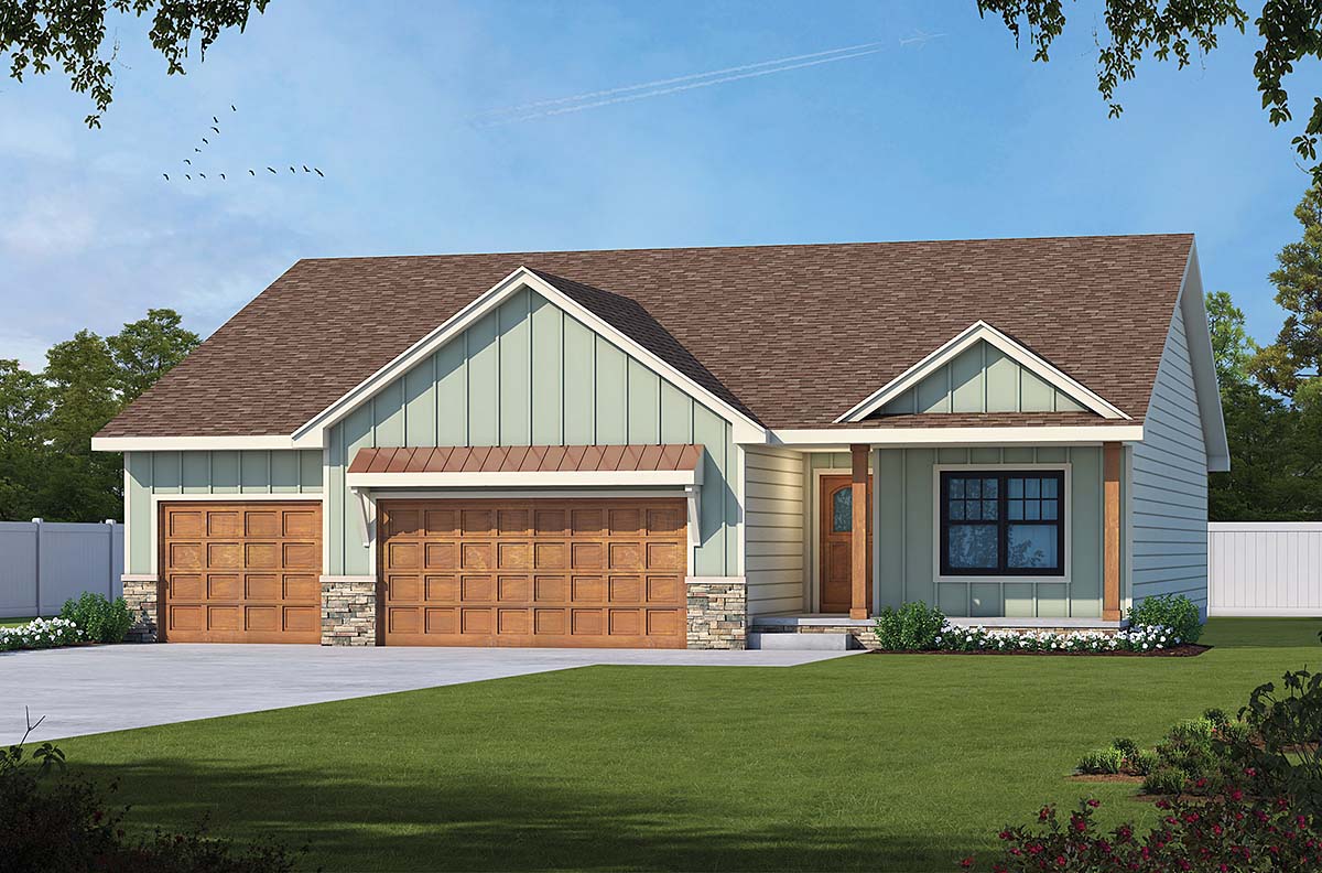 House Plan 81420 - Farmhouse Style with 1777 Sq Ft, 3 Bed, 1 Bath ...