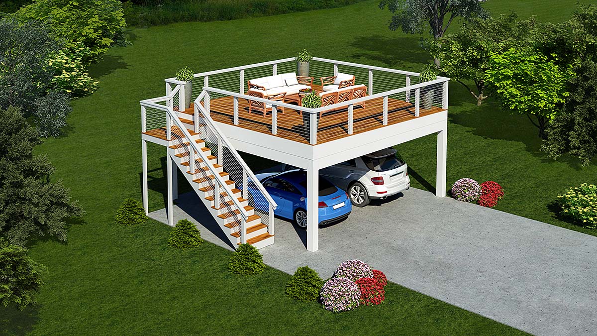 Garage Plan 81526 - 2 Car Garage Modern Style | COOLhouseplans.com