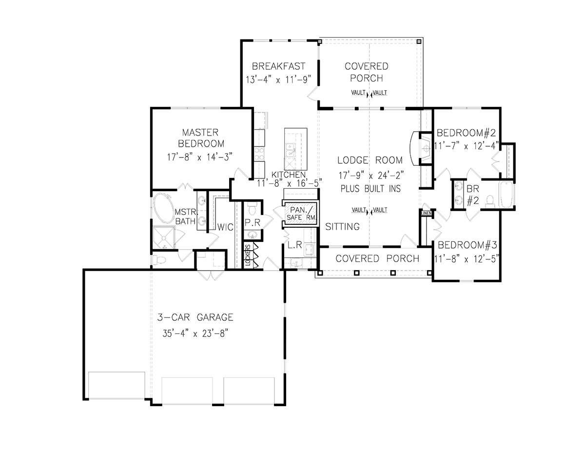 House Plan 81622 - Ranch Style with 1946 Sq Ft, 3 Bed, 2 Bath, 1 ...