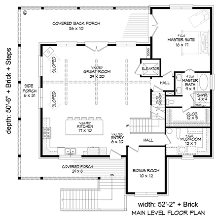 House Plan 81775 - Traditional Style with 3101 Sq Ft, 3 Bed, 2 Ba ...