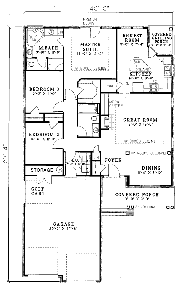 House Plan 82002 - Craftsman Style with 1535 Sq Ft, 3 Bed, 2 Bath ...