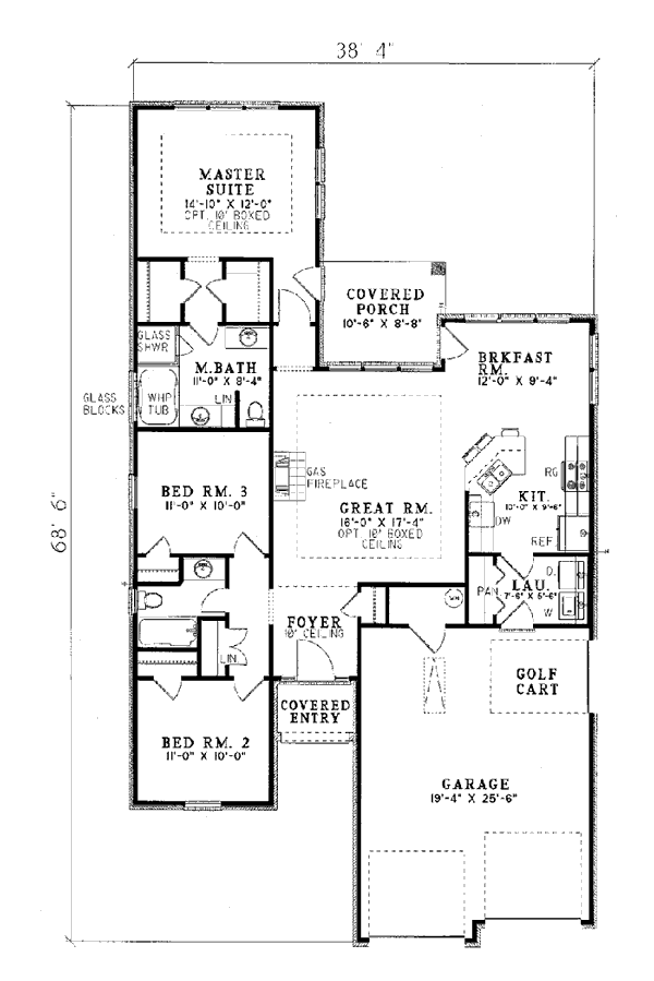 House Plan 82003 - European Style with 1379 Sq Ft, 3 Bed, 2 Bath ...