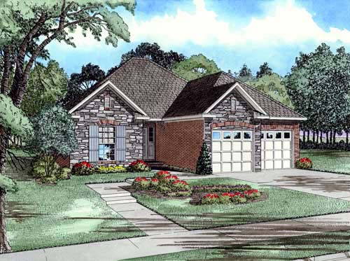 House Plan 82003 - European Style with 1379 Sq Ft, 3 Bed, 2 Bath ...