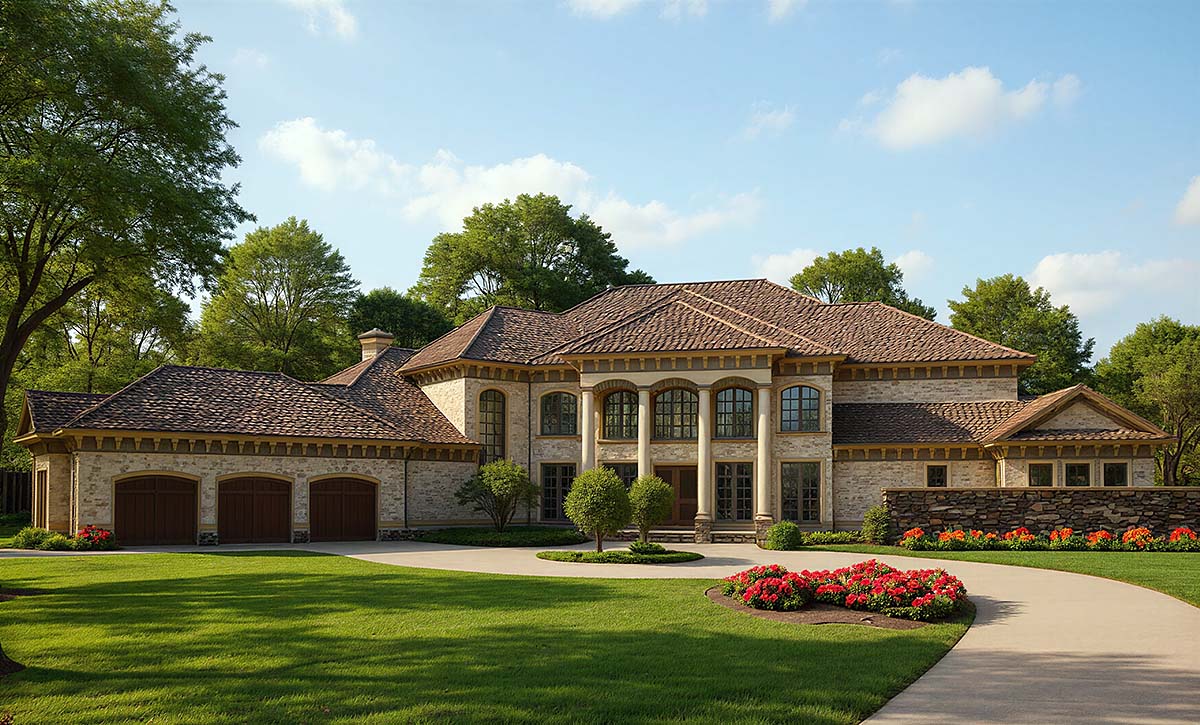 House Plan 82189 - European Style with 8484 Sq Ft, 4 Bed, 4 Bath ...