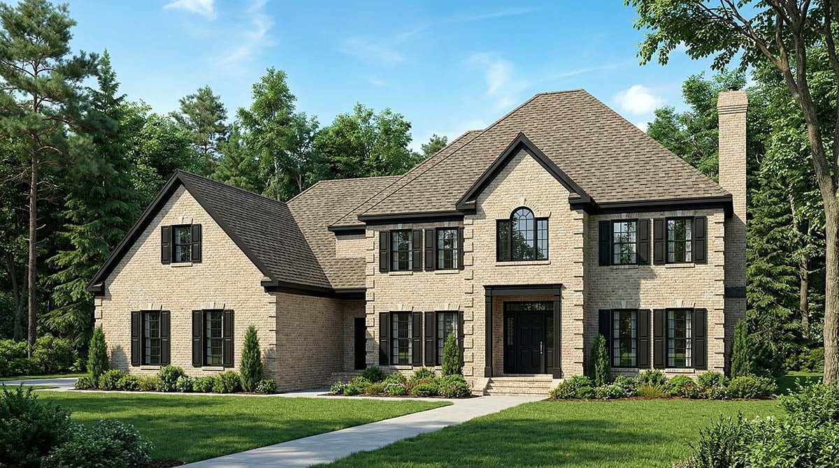 House Plan 82195 - with 4420 Sq Ft, 4 Bed, 4 Bath, 1 Half Bath ...