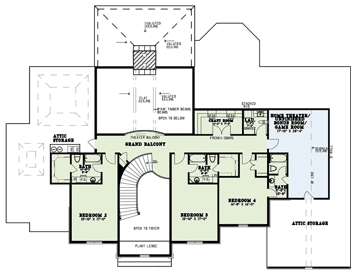 House Plan 82238 - European Style with 5835 Sq Ft, 4 Bed, 4 Bath ...