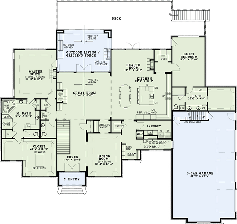 House Plan 82336 - European Style with 6096 Sq Ft, 4 Bed, 3 Bath ...