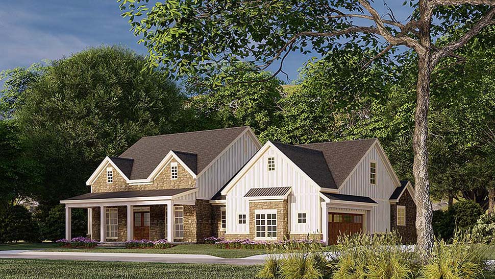 House Plan 82586 - Farmhouse Style with 2120 Sq Ft, 3 Bed, 2 Bath ...
