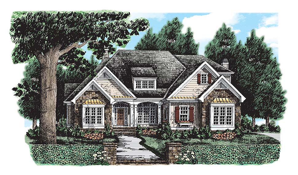 House Plan 83103 - Traditional Style with 2757 Sq Ft, 3 Bed, 2 Ba ...