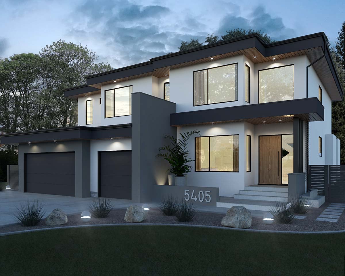 House Plan 83353 - Modern Style with 3827 Sq Ft, 4 Bed, 3 Bath, 2