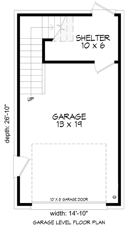 Garage Plan 83402 - 1 Car Garage Country Style | COOLhouseplans.com