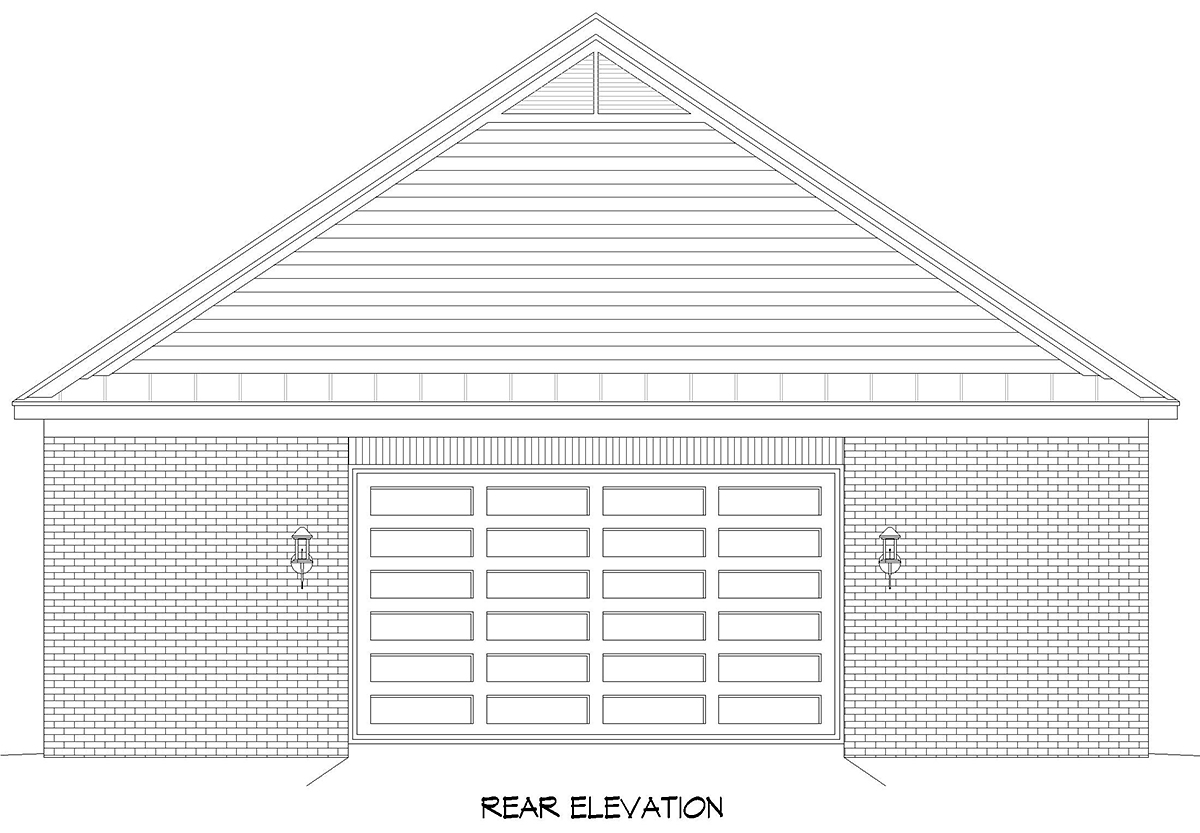 Garage Plan 83451 - 2 Car Garage Traditional Style | COOLhouseplans.com