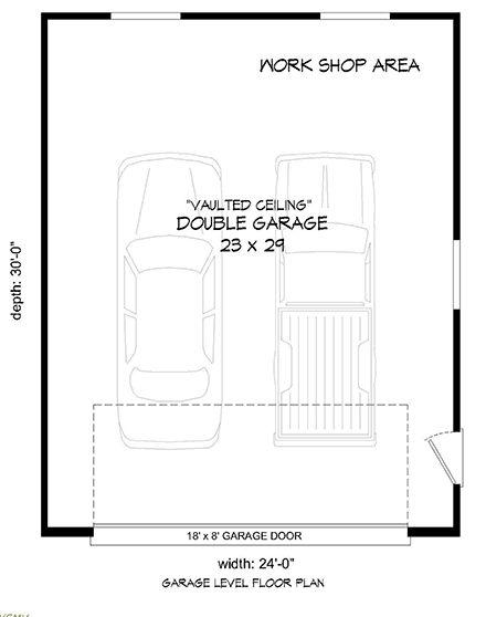 Garage Plan 83453 - 2 Car Garage Modern Style | COOLhouseplans.com