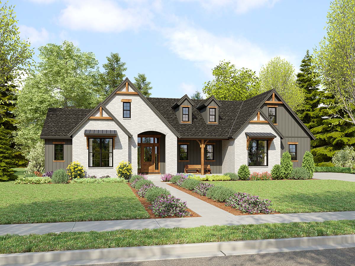 House Plan 83519 - Farmhouse Style with 2568 Sq Ft, 4 Bed, 2 Bath ...