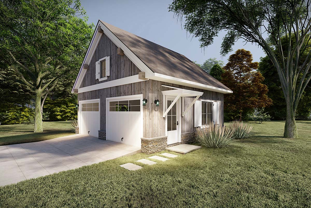 Garage Plan 83904 - 2 Car Garage Craftsman Style | COOLhouseplans.com