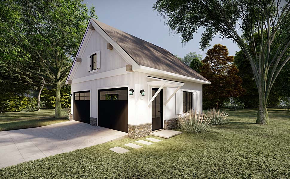 Garage Plan 83904 - 2 Car Garage Craftsman Style | COOLhouseplans.com