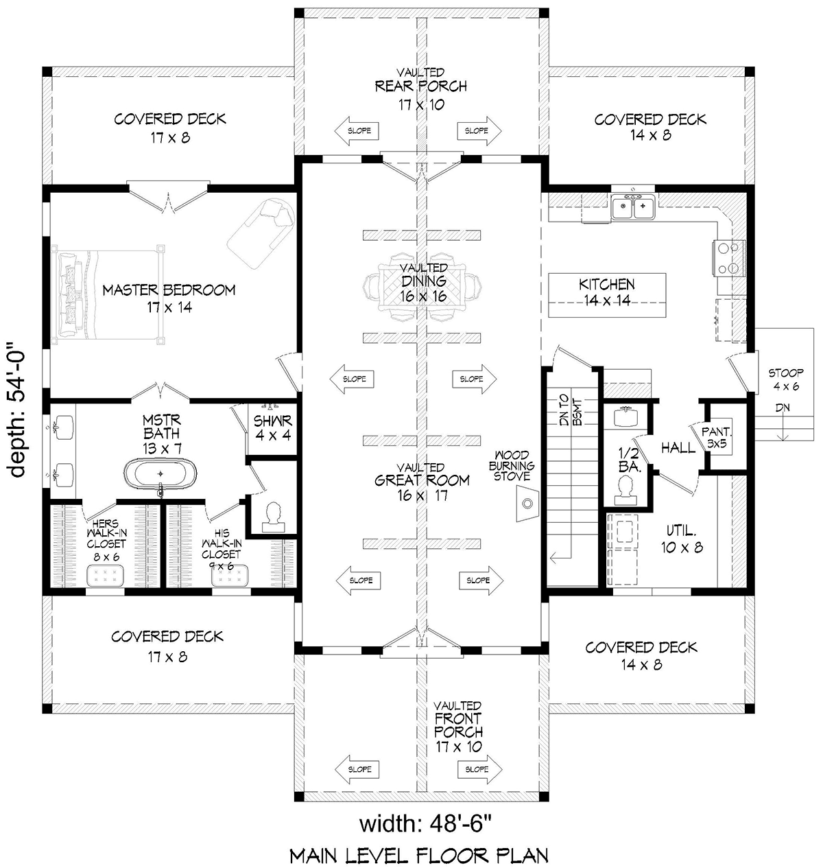House Plan 84816 - Ranch Style with 2924 Sq Ft, 3 Bed, 2 Bath, 1 ...