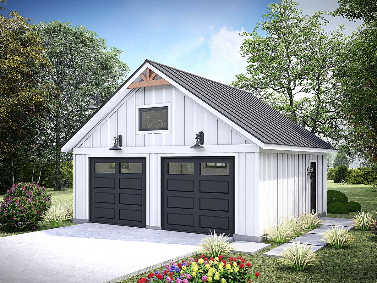 Garage Plan 84863 - 2 Car Garage Traditional Style | COOLhouseplans.com