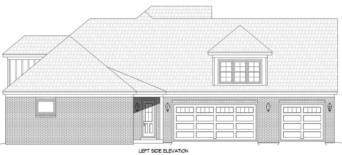 House Plan 84866 - Traditional Style with 2679 Sq Ft, 3 Bed, 3 Ba ...