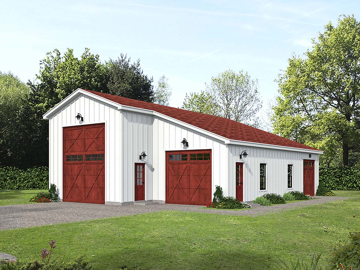 Garage Plan 84884 - 3 Car Garage Farmhouse Style | COOLhouseplans.com