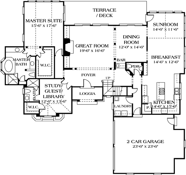 House Plan 85400 - Traditional Style with 3055 Sq Ft, 4 Bed, 3 Ba ...