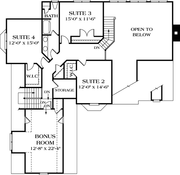 House Plan 85437 - Traditional Style with 3282 Sq Ft, 4 Bed, 2 Ba ...