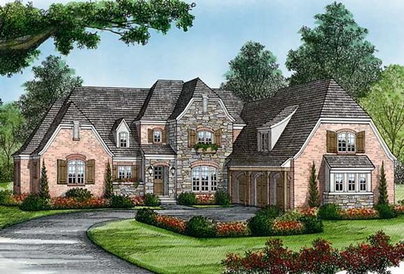 House Plan 85575 - European Style with 4409 Sq Ft, 4 Bed, 4 Bath,