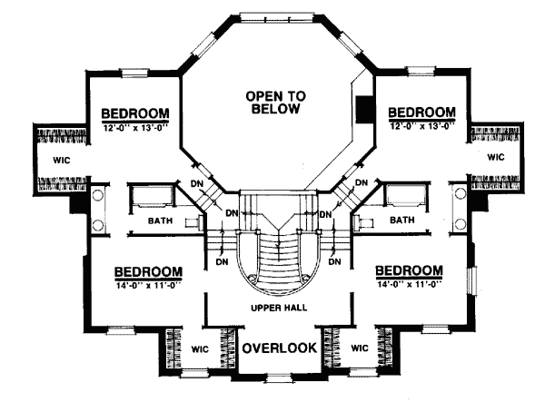House Plan 86023 - Colonial Style with 4171 Sq Ft, 5 Bed, 3 Bath,