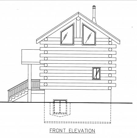 House Plan 86747 - Log Style with 1067 Sq Ft | COOLhouseplans.com