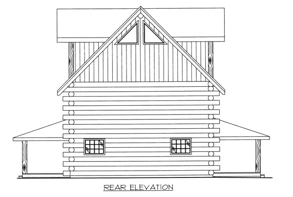 House Plan 87024 - Log Style with 2042 Sq Ft, 4 Bed, 2 Bath, 1 Ha ...