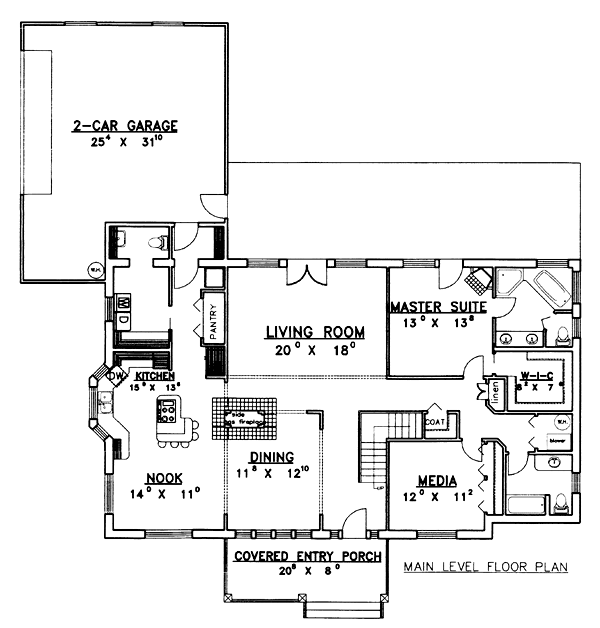 House Plan 87098 - Traditional Style with 3815 Sq Ft, 4 Bed, 4 Ba ...