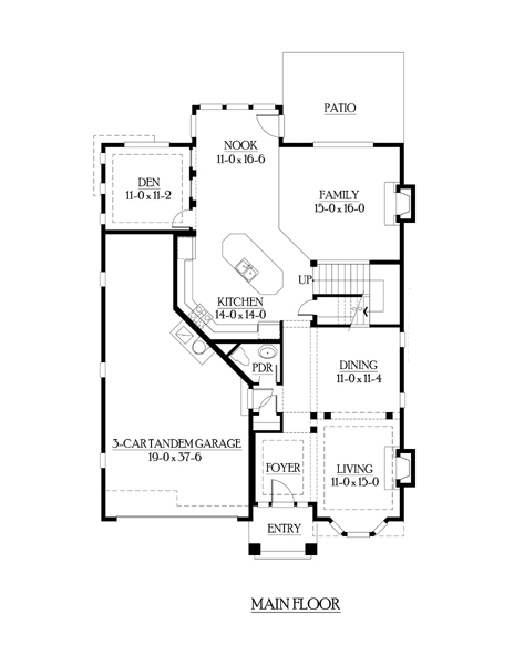 House Plan 87491 - Colonial Style with 3220 Sq Ft, 4 Bed, 2 Bath ...