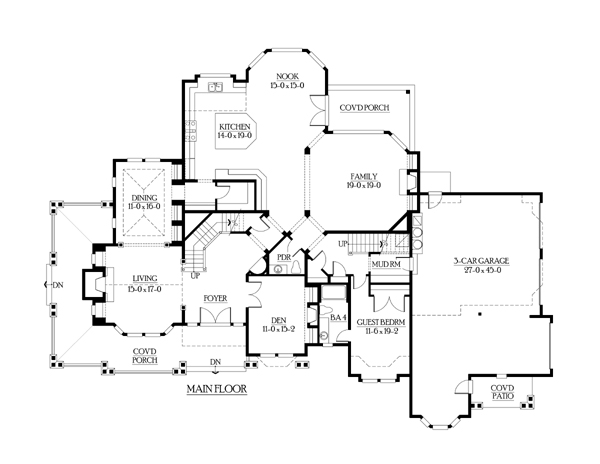 House Plan 87635 - Craftsman Style with 5250 Sq Ft, 4 Bed, 4 Bath ...