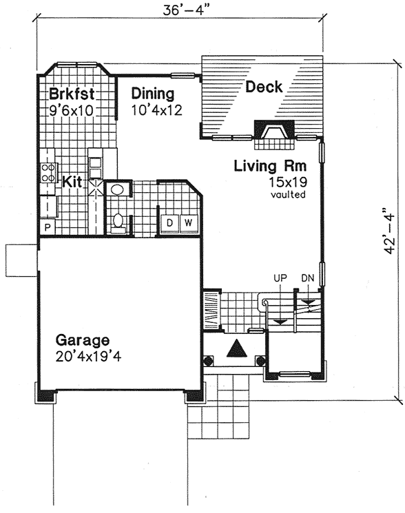 House Plan 88213 - Traditional Style with 1719 Sq Ft, 3 Bed, 2 Ba