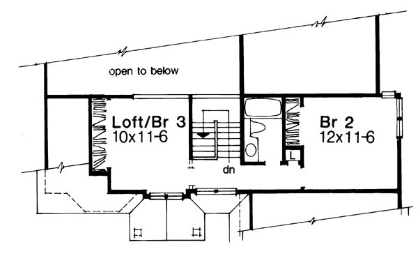 House Plan 88478 - Traditional Style with 1639 Sq Ft, 2 Bed, 2 Ba ...