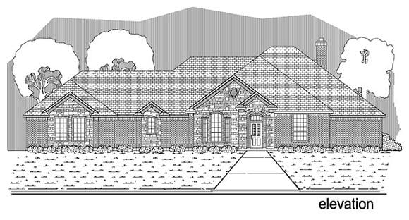 House Plan 89898 - Traditional Style with 3101 Sq Ft, 4 Bed, 3 Ba