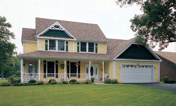 House Plan 90293 - Farmhouse Style with 1996 Sq Ft, 4 Bed, 2 Bath ...