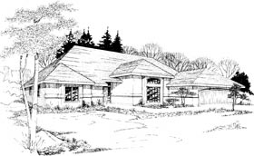 House Plan 90563 - Contemporary Style with 1990 Sq Ft, 3 Bed, 2 B ...