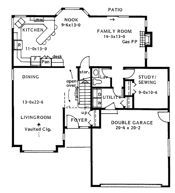 House Plan 90996 - Florida Style with 1947 Sq Ft, 4 Bed, 2 Bath ...