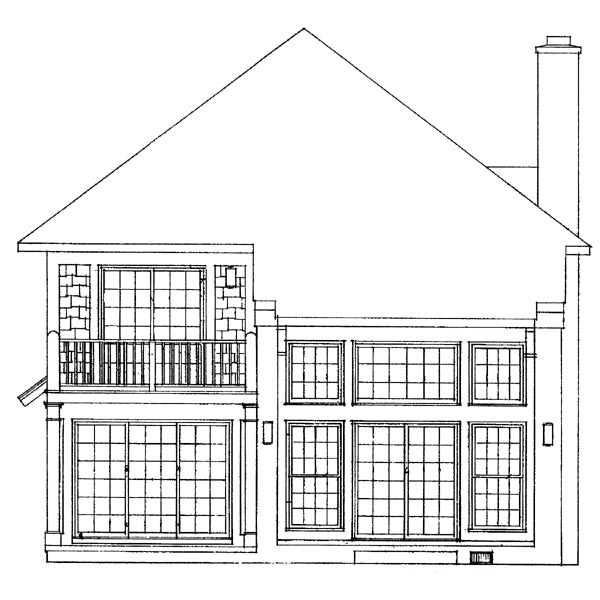 House Plan 95014 - Contemporary Style with 2316 Sq Ft, 4 Bed, 3 B
