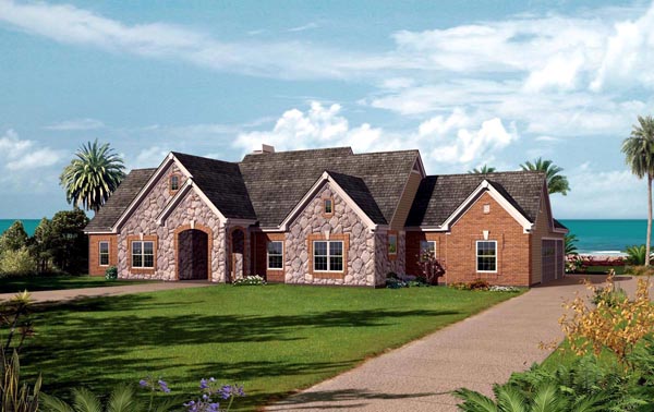 House Plan 95824 - Traditional Style with 2859 Sq Ft, 3 Bed, 2 Ba ...