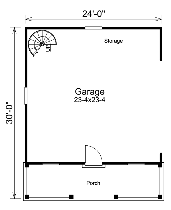 Garage Plan 95930 - 2 Car Garage | COOLhouseplans.com