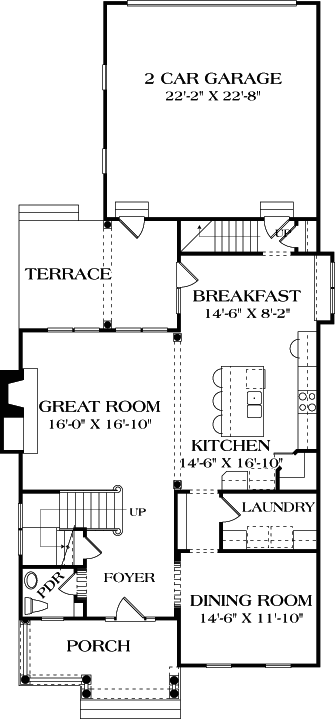 House Plan 96997 - Traditional Style with 2461 Sq Ft, 3 Bed, 2 Ba ...