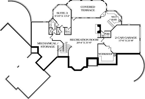 House Plan 97077 - Traditional Style with 4590 Sq Ft, 3 Bed, 3 Ba ...
