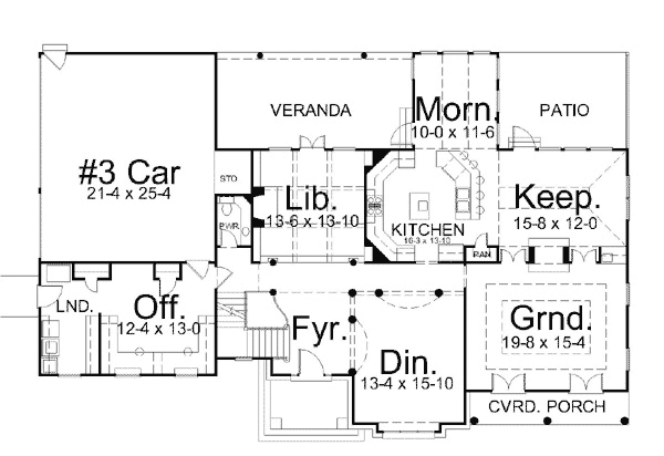House Plan 98291 - Greek Revival Style with 3720 Sq Ft, 4 Bed, 4 ...